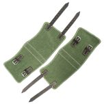 WW2 German Olive Gaiters - Black Leather - Epic Militaria