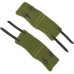 WW2 German Olive Gaiters - Black Leather - Epic Militaria