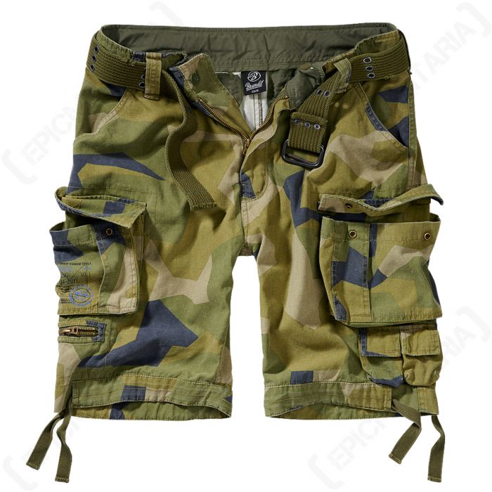Brandit Savage Cargo Shorts - Swedish Camo - Epic Militaria