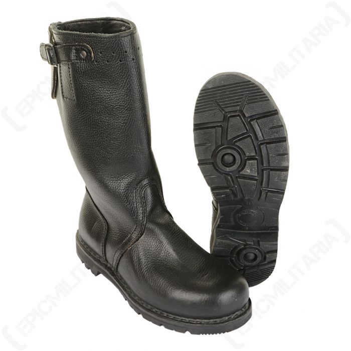 Original German Bundeswehr Short Leather Jackboots with Buckles - Epic ...