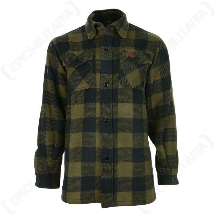 Lumberjack Flannel Shirt - Olive - Epic Militaria