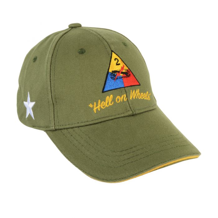 2nd Armored Division Baseball Cap - Green - Epic Militaria