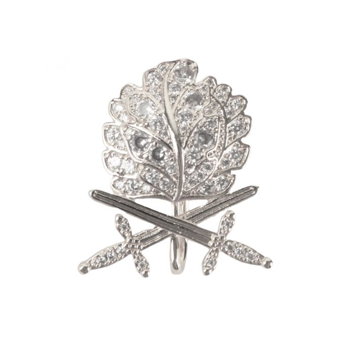 Oak Leaves with Swords and Diamonds - Silver - Epic Militaria