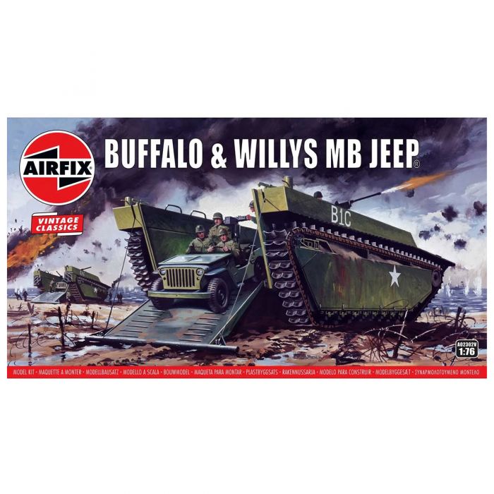 Airfix 1/76 US Buffalo & Willys MB Jeep - Epic Militaria