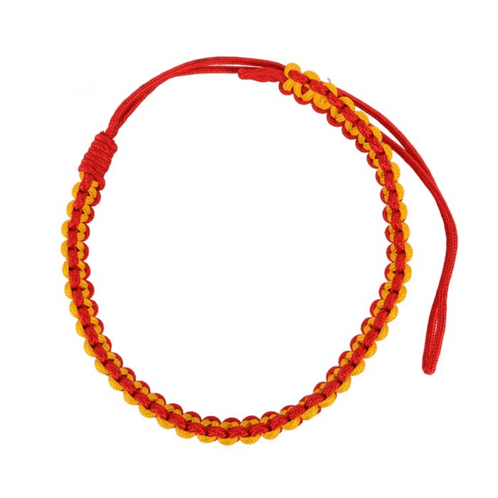 Scarlet & Yellow Macrame 3-Ply Lanyard - Military RAF Army Navy - Epic ...