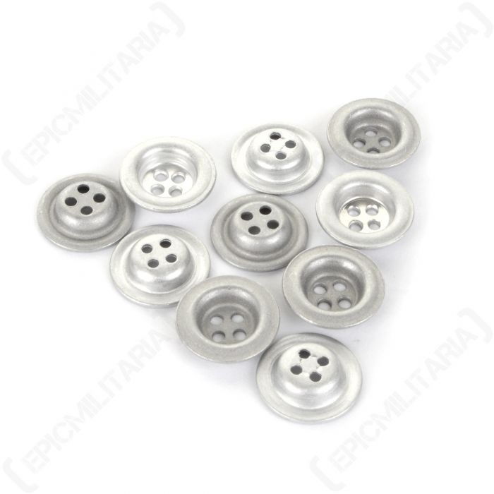 Original German 18mm Dish Buttons - Silver - Epic Militaria