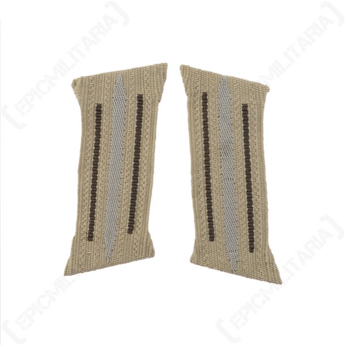 WW2 German Pre-Made Late War Bevo Litzen Collar Tabs - Grey - Epic ...