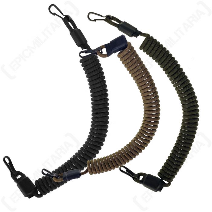 Paracord Spiral Lanyard with Carbines - Epic Militaria