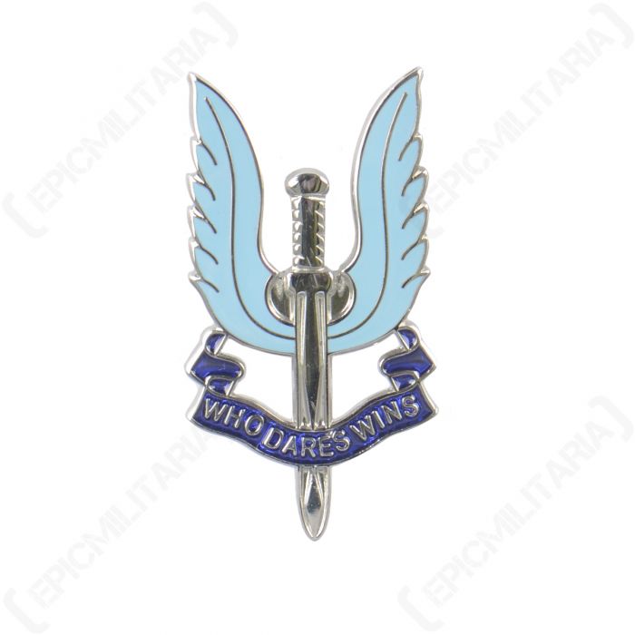 British SAS Enamel Badge - Silver - Epic Militaria