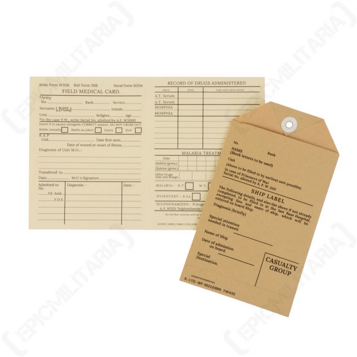 WW2 British Field Medical Card & Envelope - Epic Militaria