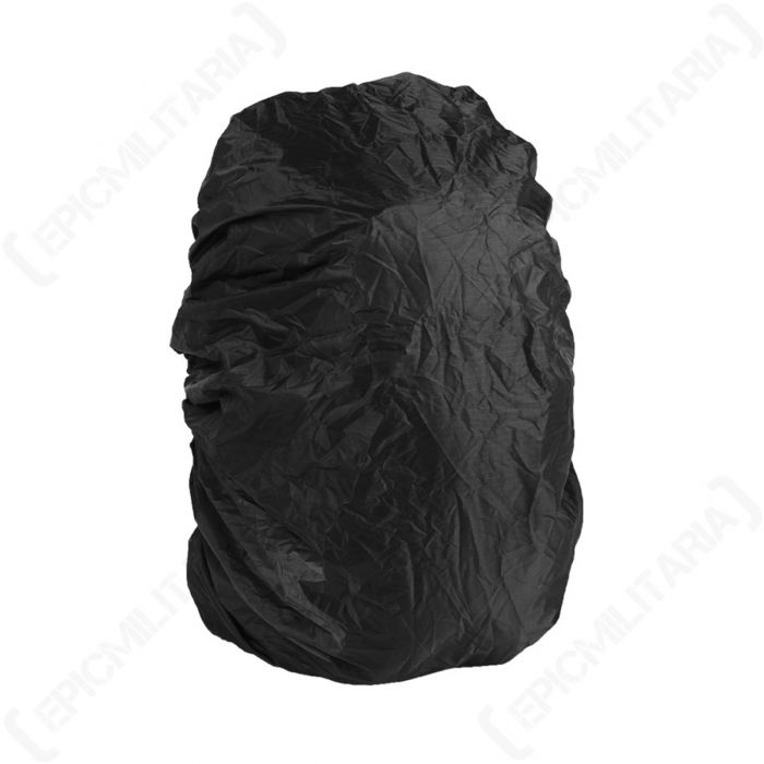 68 x 45cm Small Waterproof Rucksack Cover - Black - Epic Militaria