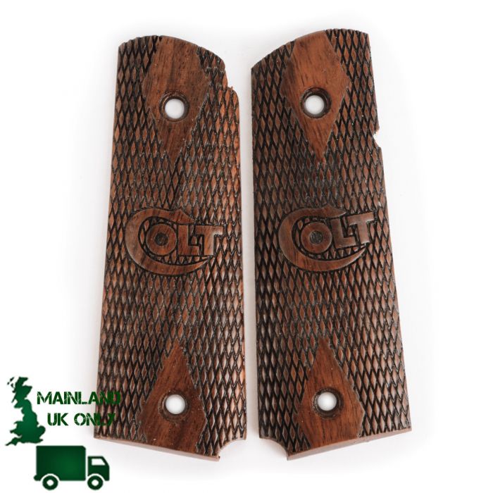US Engraved Wooden Colt Grips - Colt - Epic Militaria