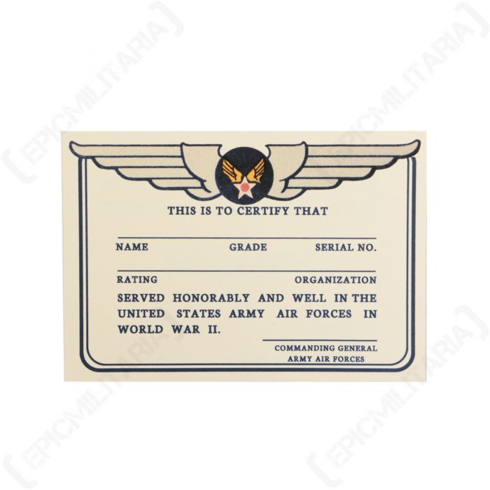 WW2 US USAAF Pass Card - Epic Militaria