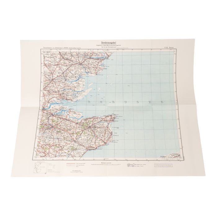 WW2 German Straits of Dover Map - Epic Militaria