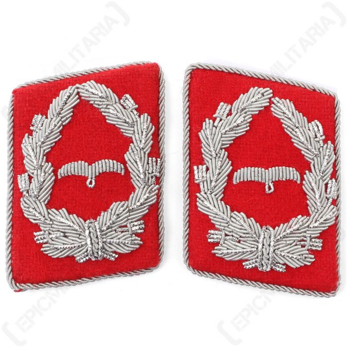 Luftwaffe Flak Division Major Collar Tabs - Red - Epic Militaria