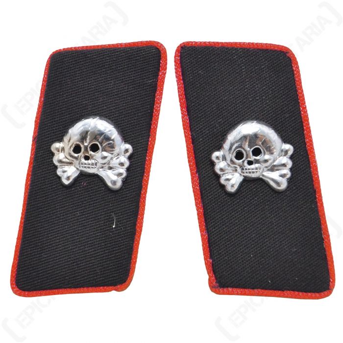 Panzer EM Collar Tabs - Red Piped - Epic Militaria