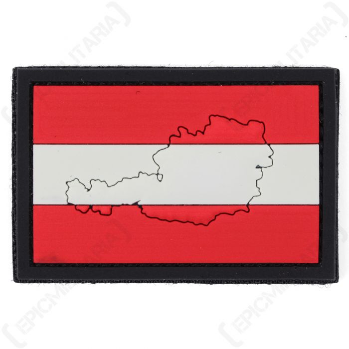 PVC Austria Flag Patch - Epic Militaria
