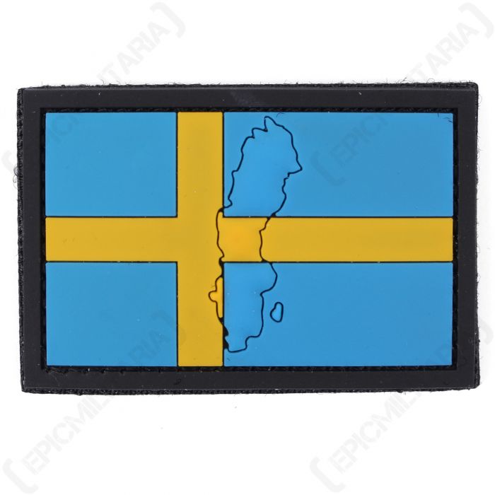 PVC Sweden Flag Patch - Epic Militaria