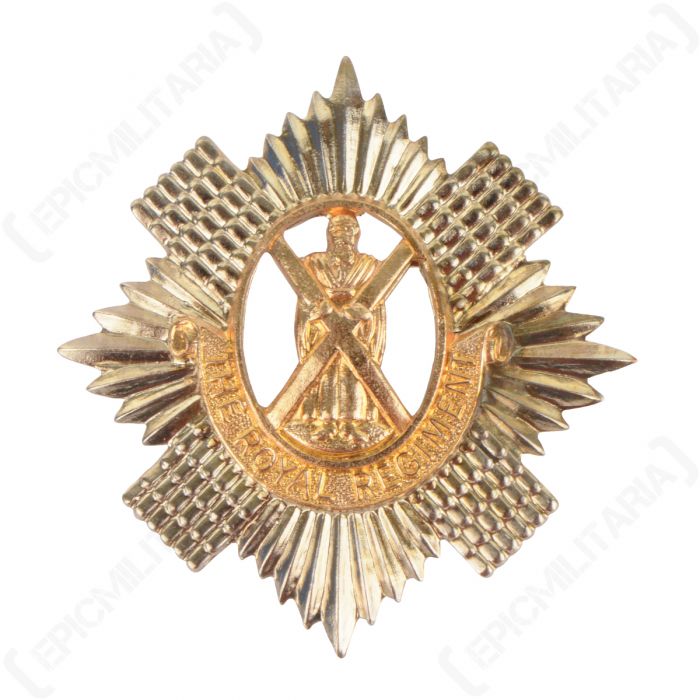 British Royal Scots Regiment Cap Badge Pre 1870 - Epic Militaria
