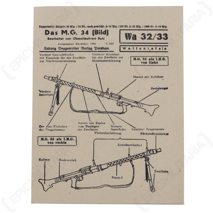 Maschinengewehr 34 Manual - Epic Militaria