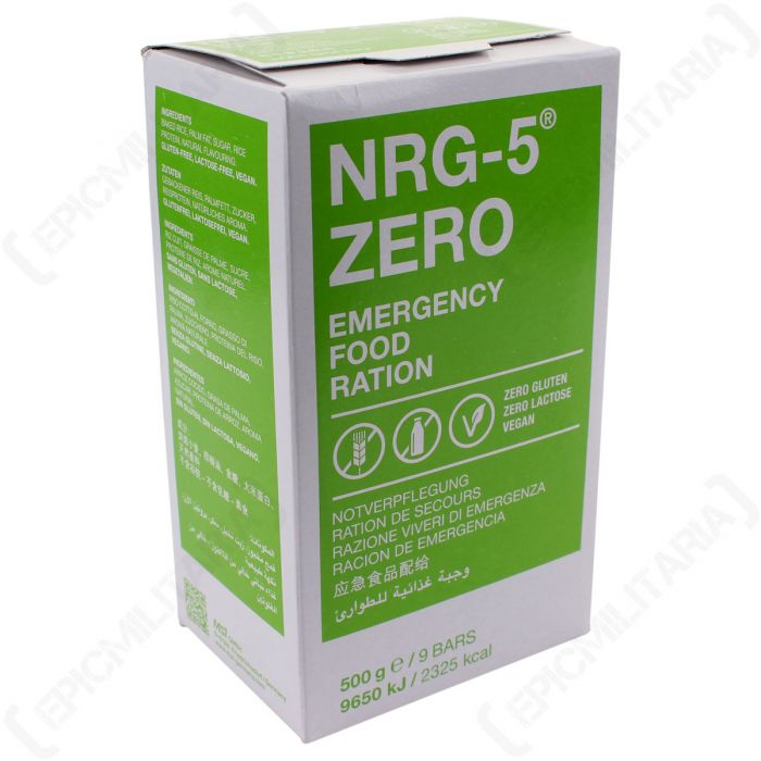 NRG Emergency Food Rations - Gluten Free - Epic Militaria