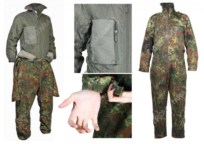 Original German army flecktarn camo overall suit combat tanker coverall ...