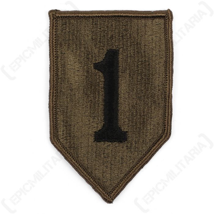 US Army 1st Infantry Division Olive and Black Patch - Epic Militaria