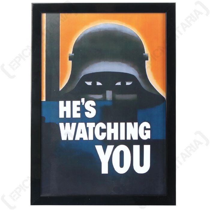WW2 'He's Watching You' Framed Print - Epic Militaria