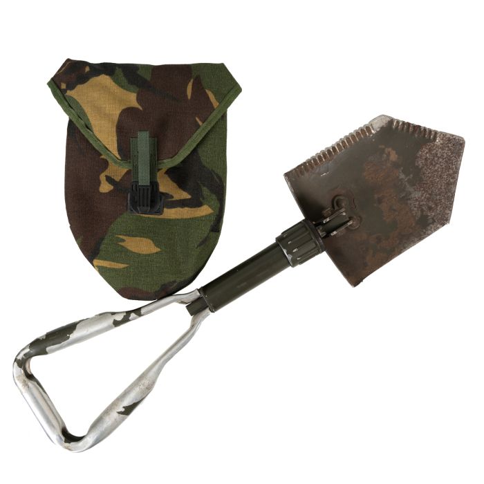 Original Dutch Army 3-Way Folding Shovel E-Tool with Cover - Epic Militaria