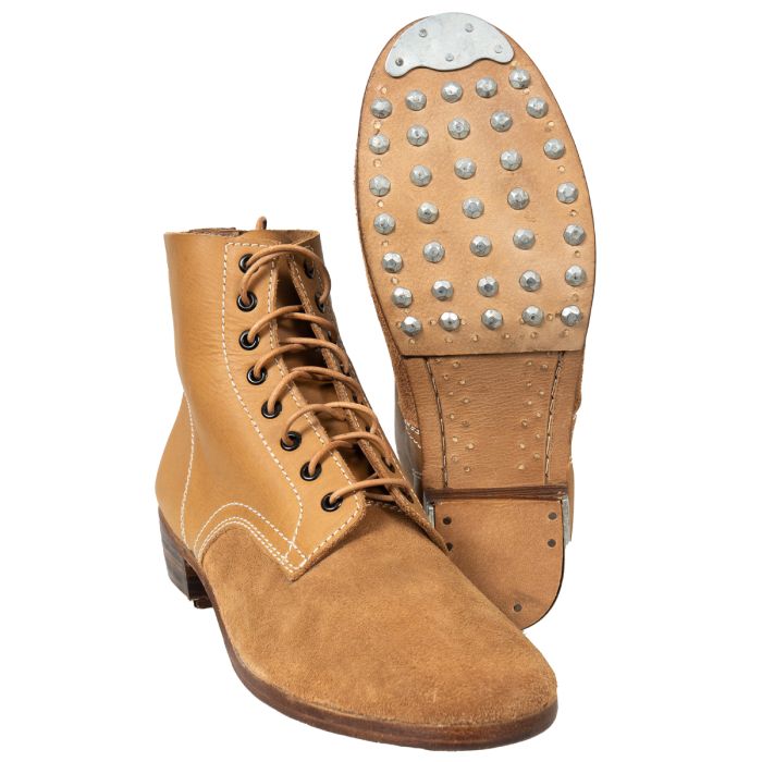 WW2 German M43 Low Boots - Natural Leather - Epic Militaria