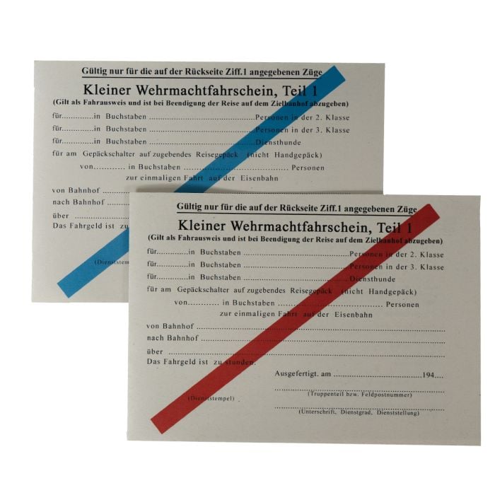 WW2 German Wehrmacht Train Ticket Reproduction - Epic Militaria - Epic ...