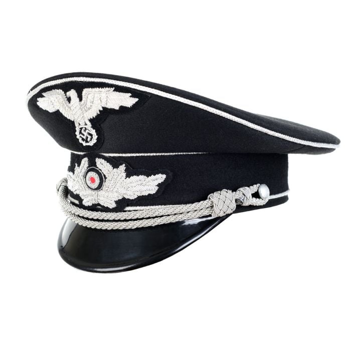 WW2 German Diplomatic Officers Crusher Visor Cap - Silver - Epic Militaria