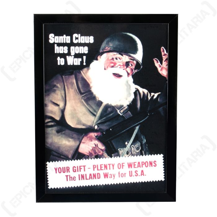 WW2 US Santa Claus Has Gone to War Framed Print - Epic Militaria