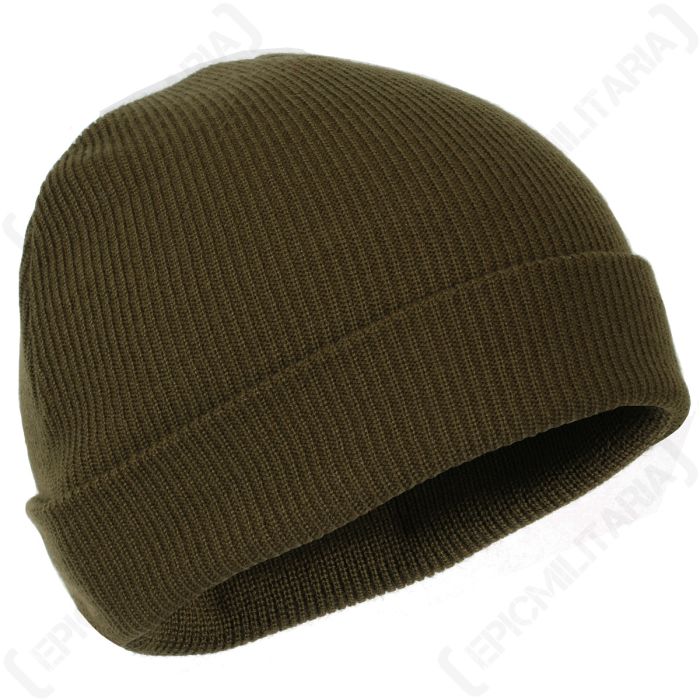 WW2 US Olive Drab Watch Cap - Reproduction A4 Mechanics Hat - Epic ...