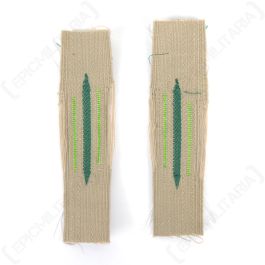 Panzer Grenadier Bevo Litzen Collar Tabs - Meadow Green - Epic Militaria