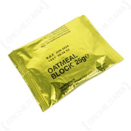 British Army 25gm Oatmeal Block Packs - Epic Militaria