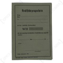 WW2 German Vehicle Registration Document - Epic Militaria