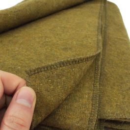WW2 US Mustard Brown Wool Blanket - Epic Militaria