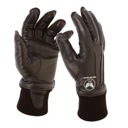 US A10 Stamped Leather Pilot Gloves Dark Brown Imperfect Epic Militaria
