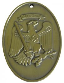 WW2 Prussian State Police Warrant/ID Tag - Brass - Epic Militaria