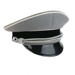 German Waffen SS Officer Visor Cap - Stone Grey without Insignia - Epic ...