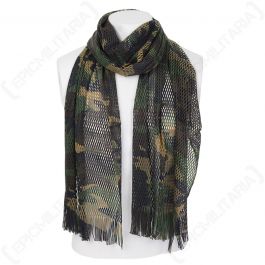 Original Italian Special Forces Woodland Camo Sniper Scarf - Epic Militaria