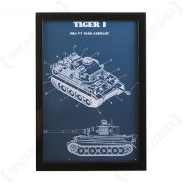 German Tiger 1 Tank Framed Blueprint - Epic Militaria