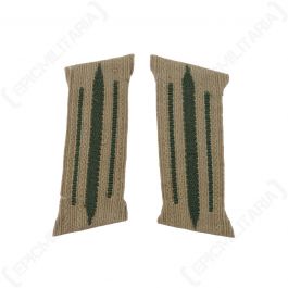 WW2 German Pre-Made Generic Bevo Litzen Collar Tabs - Dark Green - Epic ...