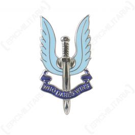 British SAS Enamel Badge - Silver - Epic Militaria