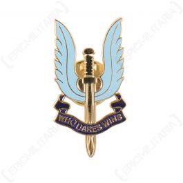 British SAS Enamel Badge - Gold - Epic Militaria