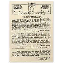 101st Airborne Christmas letter from Gen. McAuliffe - Epic Militaria
