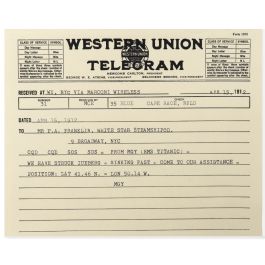 Titanic Sinking Telegram - Epic Militaria