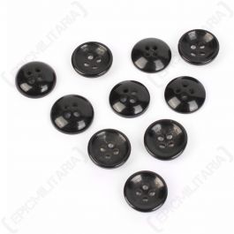 Black Vintage Buttons - Type 3 - 1.4 cm - Epic Militaria