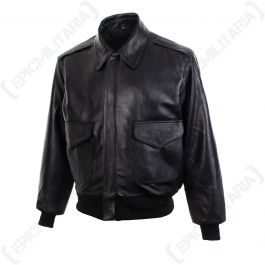 Black Leather US Pilots A2 Jacket - Epic Militaria